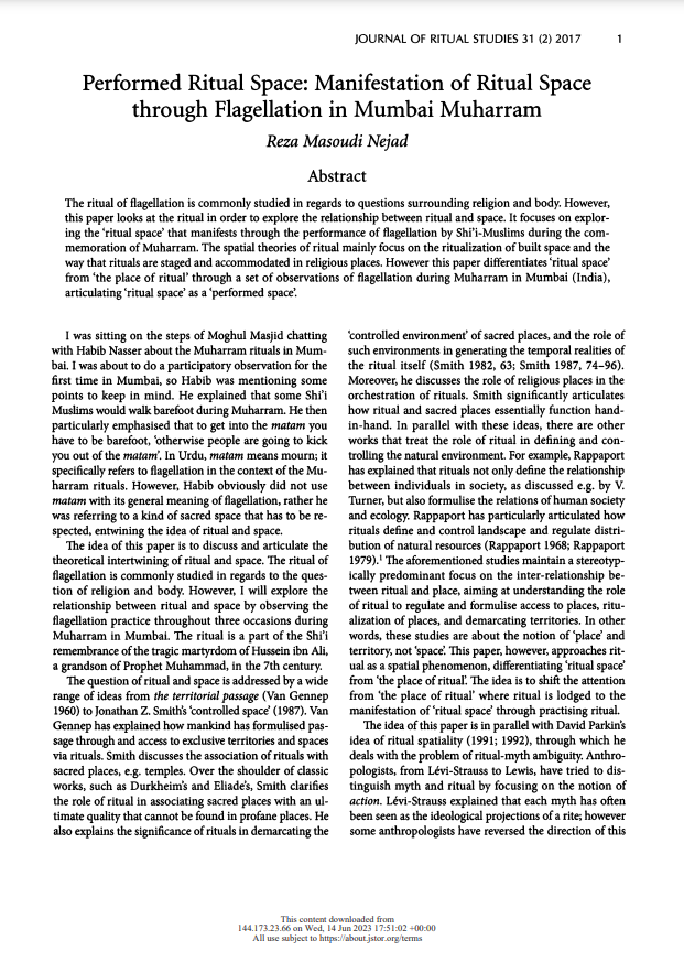 Nebras | Performed Ritual Space: Manifestation of Ritual Space through ...